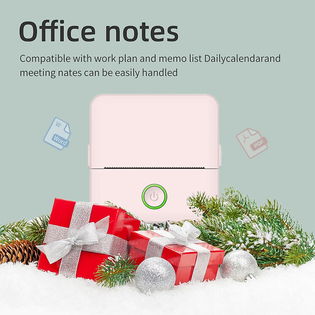 POEOSAS Mini Printer Sticker Printer - Wireless Mini Sticker Printer Machine, Pocket Mini Printer for iPhone, Bluetooth Portable Mini Thermal Printer for DIY, Journal, Notes, Memo, Birthday