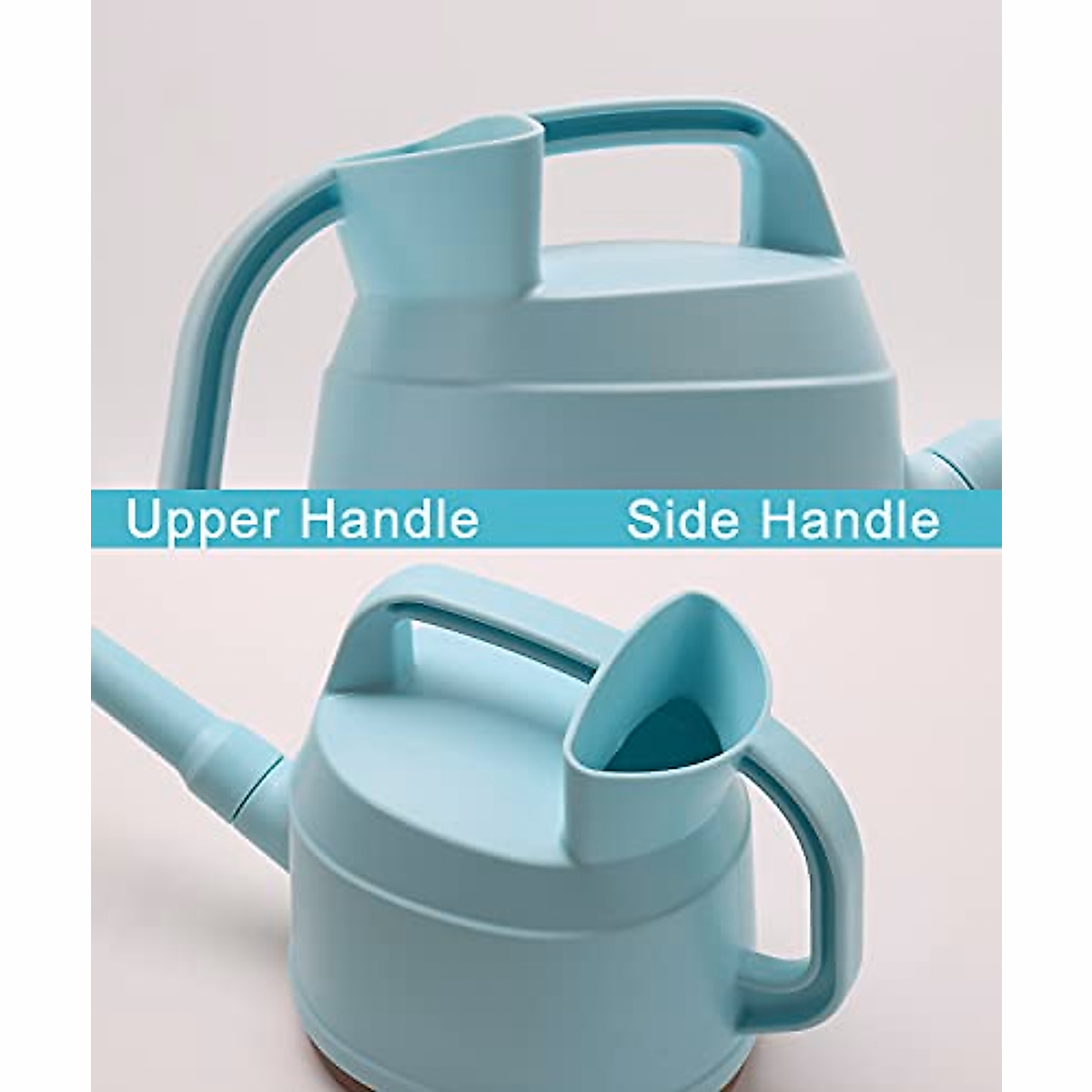 SAROSORA Outdoor Watering Can 0.9 Gallon Long Spout with Detachable Shower Head for Garden Flowers Plants (Blue, 3.3L/0.9GAL)