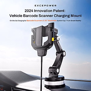 Car Mount Charger for Zebra Symbol TC77 TC70 TC72 TC75 TC70X TC75X TC700H TC700K TC77HL TC720L Handheld Barcode Scanner - Sturdy Vehicle Holder with 5V 2A Cigarette Lighter Charging Cable