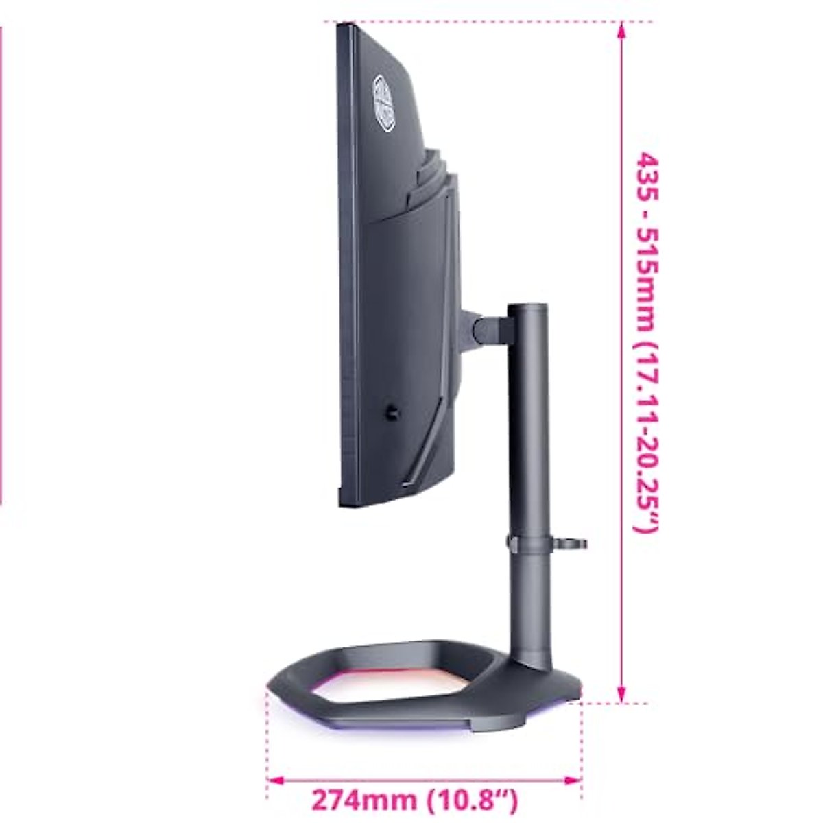 Cooler Master GM34-CWQA 34” ARGB Curved 144Hz VA QD Tech Ultra-WQHD 3440 x 1440 PC Monitor, 0.5ms (MPRT), Curve 1500R, FreeSync Premium, DP*1, HDMI2.0 * 2, USB C*1, VESA Mount (CMI-GM34-CWQA-US)
