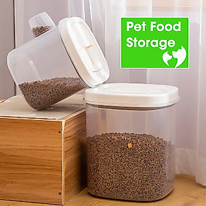 TBMax Kitchen Bulk Food Storage Container - 20 Lbs Rice Storage Container with Measuring Cup, Airtight Dry Food Container Bin for Flour, Baking Supply, Grains, Pet Dog Cat Food Storage