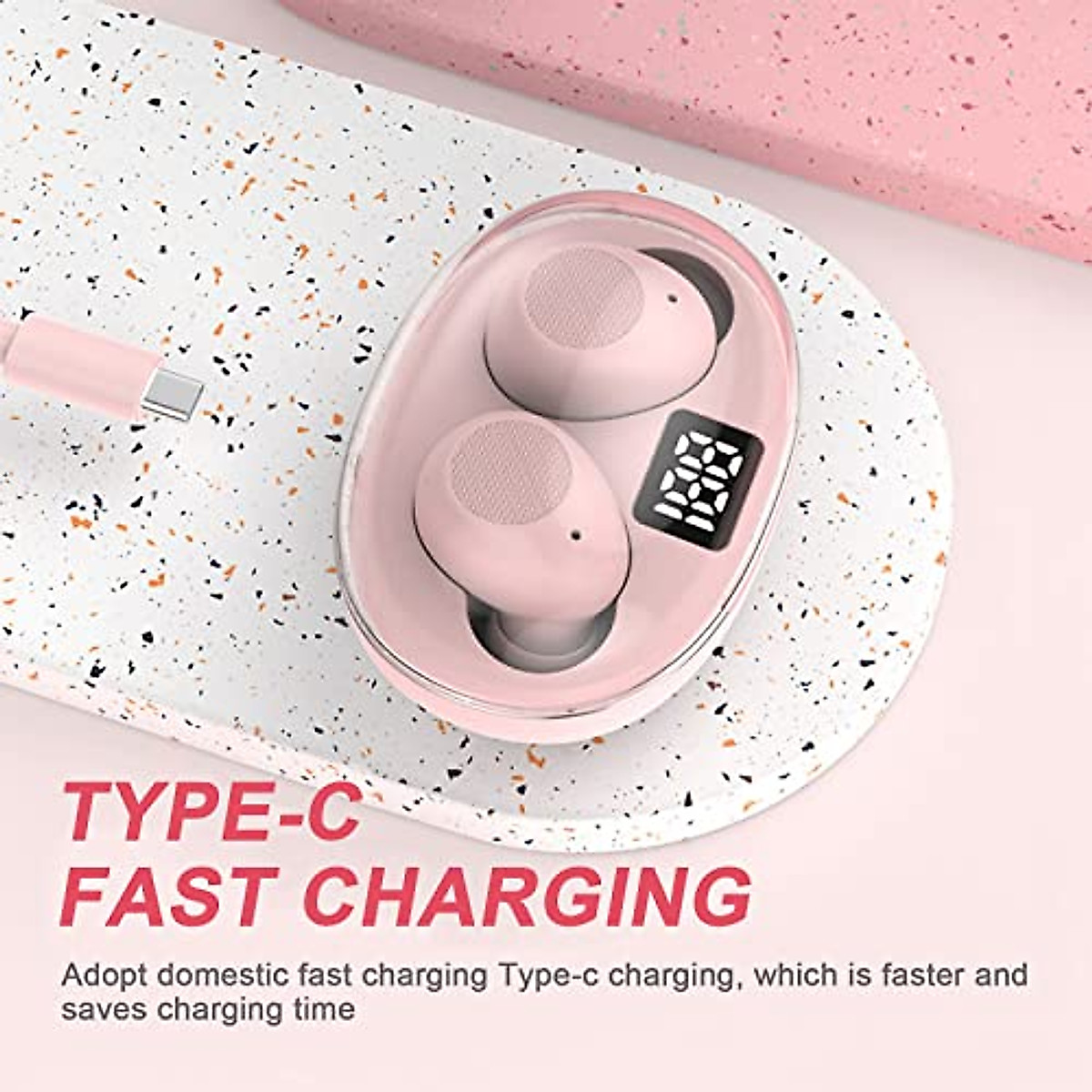 Ke1Clo Ear Buds Wireless Bluetooth Earbuds, 3-4h Playtime, Clear Stereo, HD Call, Noise Cancelling Earbuds Wireless Earbuds for Sports/Music