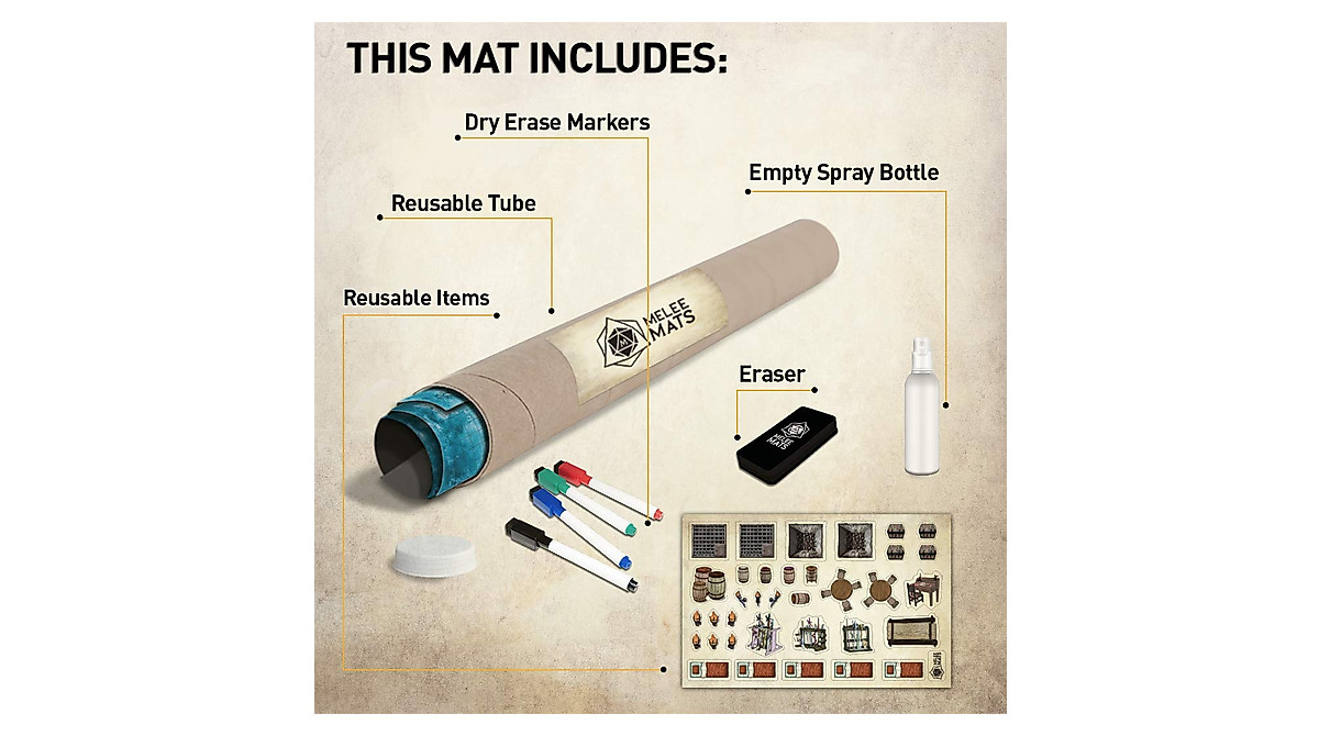 Melee Mats DND Map Kit - Elevate Your Tabletop Gaming