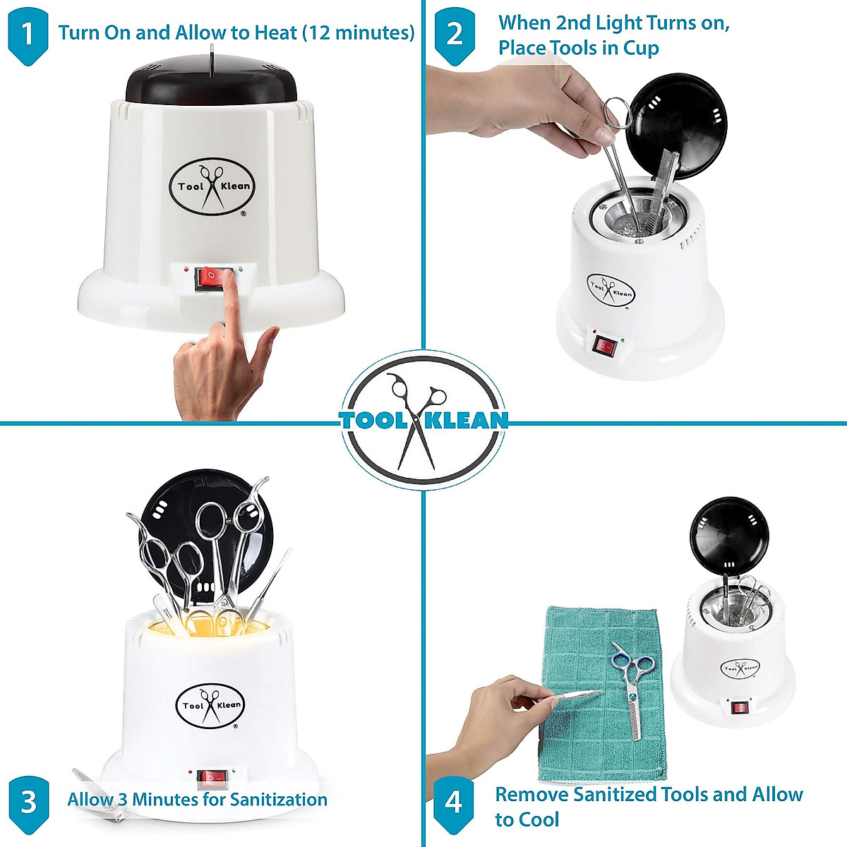 Tool Klean Pro Sanitizer for Nail Tools - USA Professional Grade Sanitizing Machine - Salons, Barbers, Grooming, Manicure, etc. - EPA Registered, Lab Certified 99.99% Germ Kill in 3 Mins - Pink