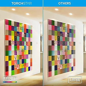 TORCHSTAR PAR30 Short Neck LED Bulb, 8W Equivalent 75W, CRI90+ Dimmable Spot Light Bulbs, UL & Energy Star Listed, Super Bright, 800 Lumens, 3000K Warm White, E26 Medium Screw Base, Pack of 6