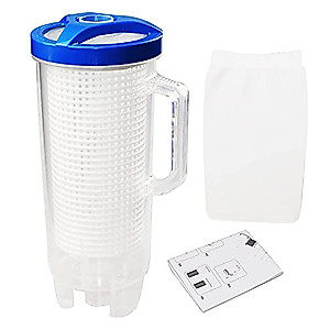 Large Pool Leaf Canister Catcher, in-line Pool Filter Canister Compatible with Hayward Pool Vacuum Cleaner,with Mesh Basket for Suction Automatic & Manual Pool Cleaners