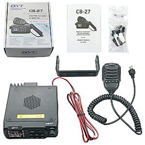 QYT CB-27 CB Radio 26.965-27.405 MHz AM/FM 12/24 V 4Watts LCD Screen Shortware Citizen Band Multi-standards CB Mobile Radio