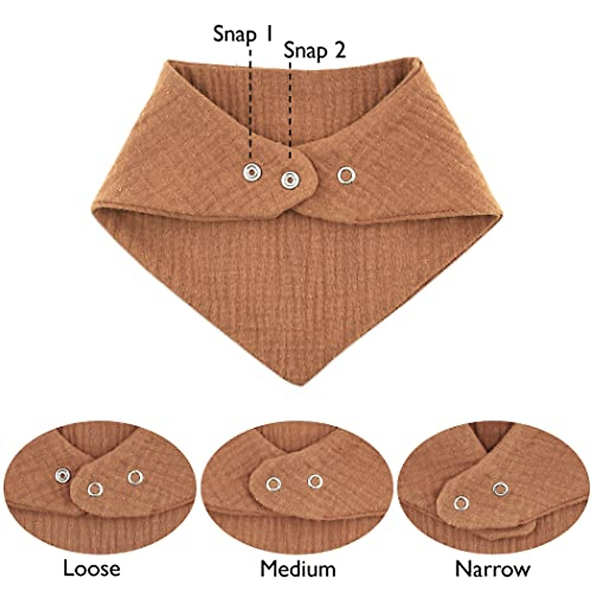 Meerdif Muslin Baby Bibs 10 Pack Baby Bandana Drool Bibs for Unisex Boys Girls, 100% Cotton 10 Solid Colors Set for Teething and Drooling