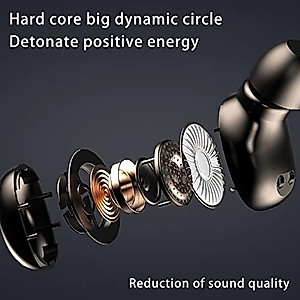 Wireless Bluetooth 5.0 Headset Touch Control- Bluetooth Headset Intelligent Noise Reduction Hd Call -Waterproof,Rich- and Full Bass,Long Standby Time,Compatible with iOS&Android for Sports Gym