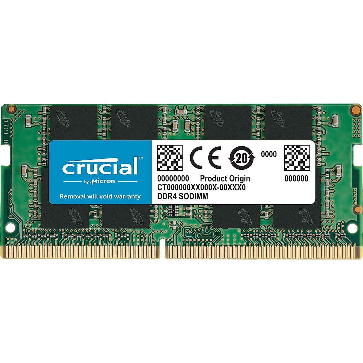 Crucial 16GB DDR4 3200 MHz (PC4-25600) SODIMM 260-Pin Memory - CT16G4SFRA32A