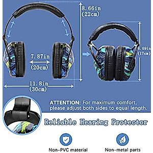 ZOHAN Kids Ear Protection 2 Pack, Hearing Protection Safety Ear Muffs for Children Have Sensory Issues, Adjustable Noise Reduction Earmuffs for Concerts, Fireworks(Nebula&Rap)