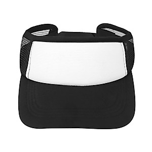 NICEYST Customized Visor Hat Add Your Own Text Image Logo, Personalized Men Women Adjustable Empty Top Baseball Cap Summer Sun Hat Black