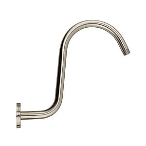 Purelux Goose Neck Shower Arm Water Outlet PJ1202 Made of Stainless Steel, Brushed Nickel Finish Showerhead Extension