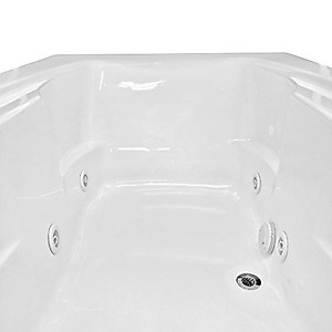 Carver Tubs - AR7242 - 6 Jet Whirlpool - 72"L x 42"W x 20.5"H - Drop In White Acrylic Bathtub (Left Hand Motor)