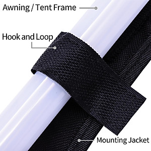 ALL-TOP Dimmable Flexible Camping Light Strip with Mounting Jacket - 1300 Lumen - IP67 Dual-Protection Waterproof (Cold White) Perfect for RV Camping, Overland, Awning Light and Boating