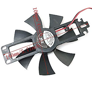 Magic&shell Cooling Fan 2PCS Black DC 18V Plastic Brushless Fan for Induction Cooker