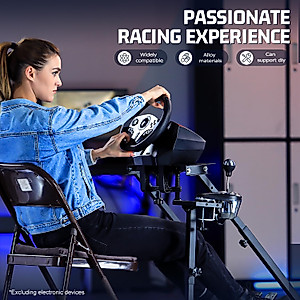 Marada G920 Racing Steering Wheel Stand with Shifter Mount Fit for Thrustmaster, PXN, Logitech G29, G923 Height Adjustable Sim Frame Wheel & Pedal & Gear Lever NOT Included（Only Stand）