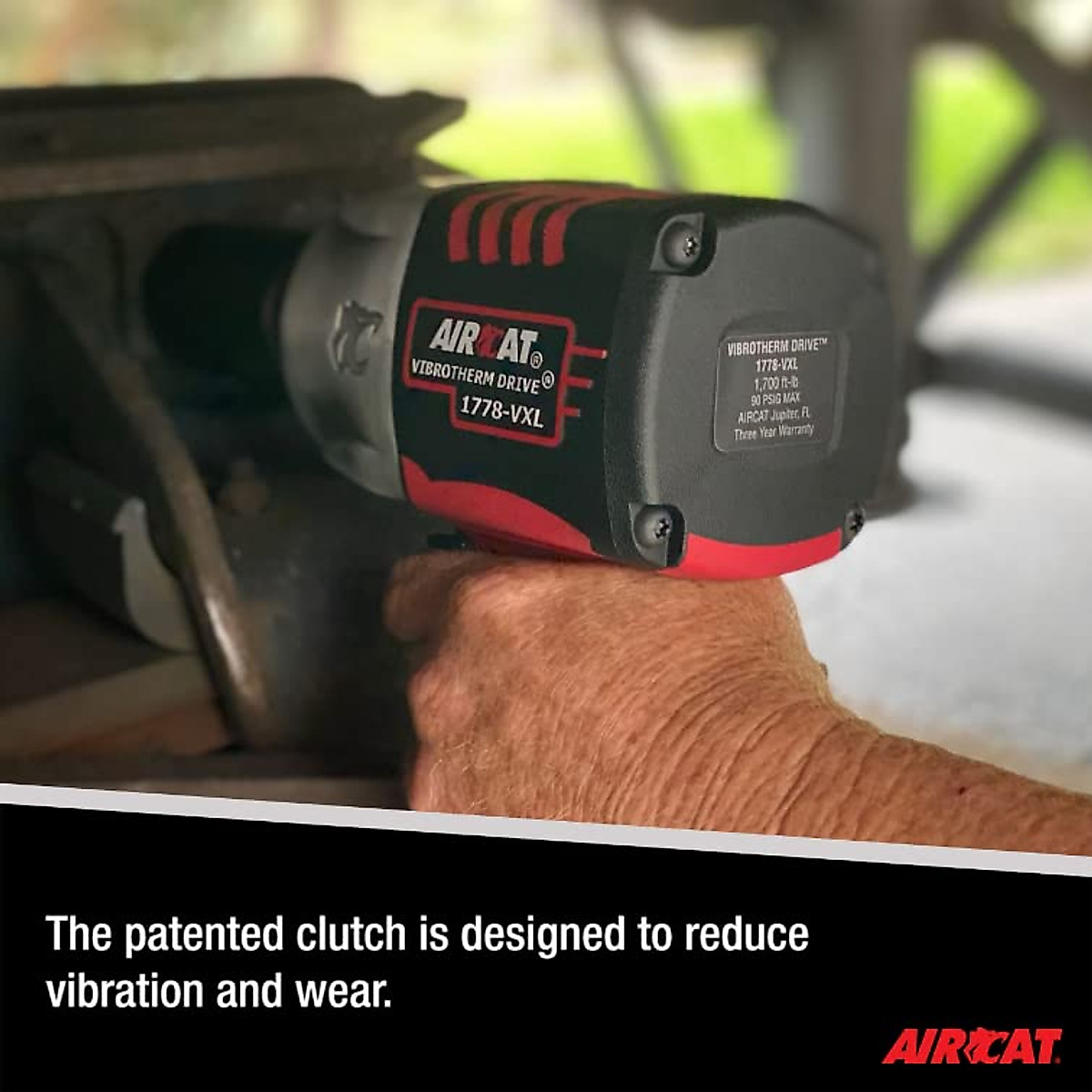 AIRCAT Pneumatic Tools 1778-VXL 3/4-Inch Vibrotherm Drive Composite Impact Wrench 1700 ft-lbs