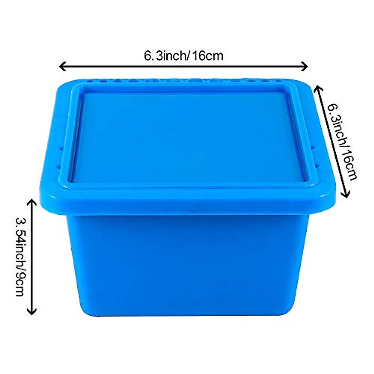 ZOENHOU 4 PCS 12 Hole Square Multifunction Paint Brush Basin Cleaner, Plastic Twin Compartment Artist Brush Washer with Brush Holder and Lid for Cleaning Acrylic Watercolor Oil Painting