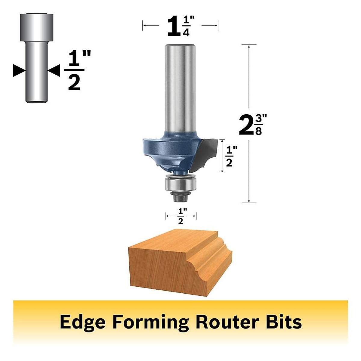 Bosch 85580M 1-1/4 in. x 1/2 in. Carbide Tipped Classical Bit