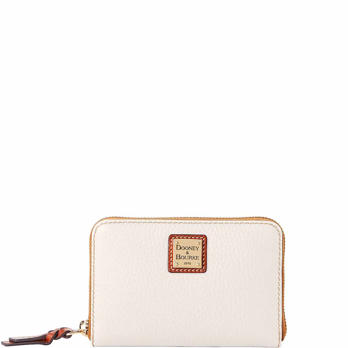Dooney & Bourke Wallet, Pebble Grain Medium Zip Around Wallet - White