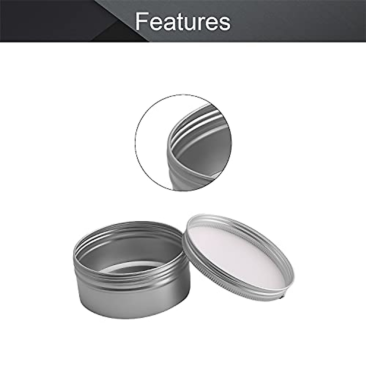Othmro 5oz Metal Round Tins Aluminum Tin Cans Jar Refillable Containers 150ml Tin Cans Tin Bottles Containers with Screw Lid for Lip Balm Crafts Cosmetic Candles Silver 83×38mm