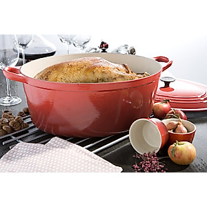 Le Creuset Enameled Cast-Iron 15-1/2-Quart Oval French Oven, Cherry