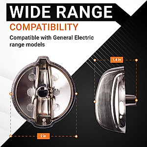 BlueStars Heavy Duty WB03T10325 Range Metal Knob Replacement Part Exact Fit for General Electric Ranges - Replaces 2691864 AP5690210 PS3510510 - Pack of 2