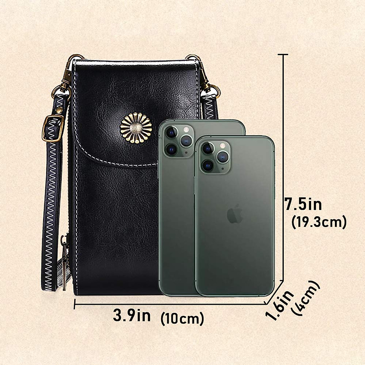 Bausweety Crossbody Bag for Women Crossbody phone Purse with Credit Card Slots