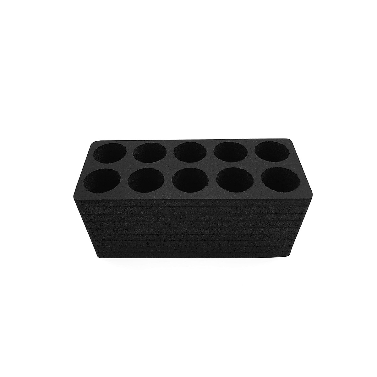 Polar Whale Test Tube Organizer Black Foam Storage Rack Stand Transport Holds 10 Tubes Fits up to 30mm Diameter Tubes