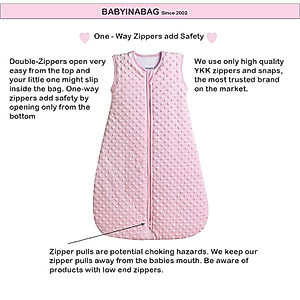 BABYINABAG Very Warm 2.5 Tog Quilted Winter Model Baby Sleep Bag or Sack, Plush Minky Dot for Infants and Toddlers (Medium (10-24 mos))