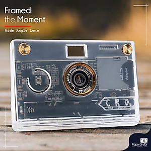 Paper Shoot Camera - 18MP Compact Digital Papershoot Camera Gift for Kid with Four Filters, 10 Sec Video & Timelapse - Includes: 32GB SD Card, 2 Effect Lens & Camera Case - Vanguard Set