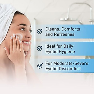 OCuSOFT Lid Scrub PLUS Foam- Moderate to Severe Eyelid Conditions - Instant Foaming Eyelid & Eyelash Cleanser - Extra Strength Daily Eyelid Cleanser to Remove Oil, Dirt, Pollen & Eye Makeup-1.68 fl oz