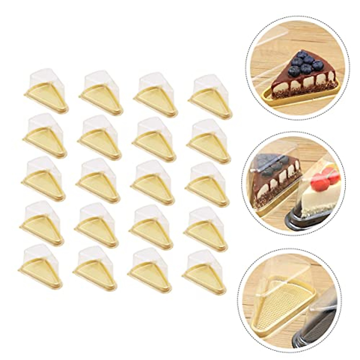 OATIPHO 50pcs Sandwich Box Mini Cake Boxes Cake Plastic Container Clear Container Bakery Box Moon Cake Packing Box Cheesecake Boxes Disposable Cake Boxes Packing Cake Boxes Blister Dessert