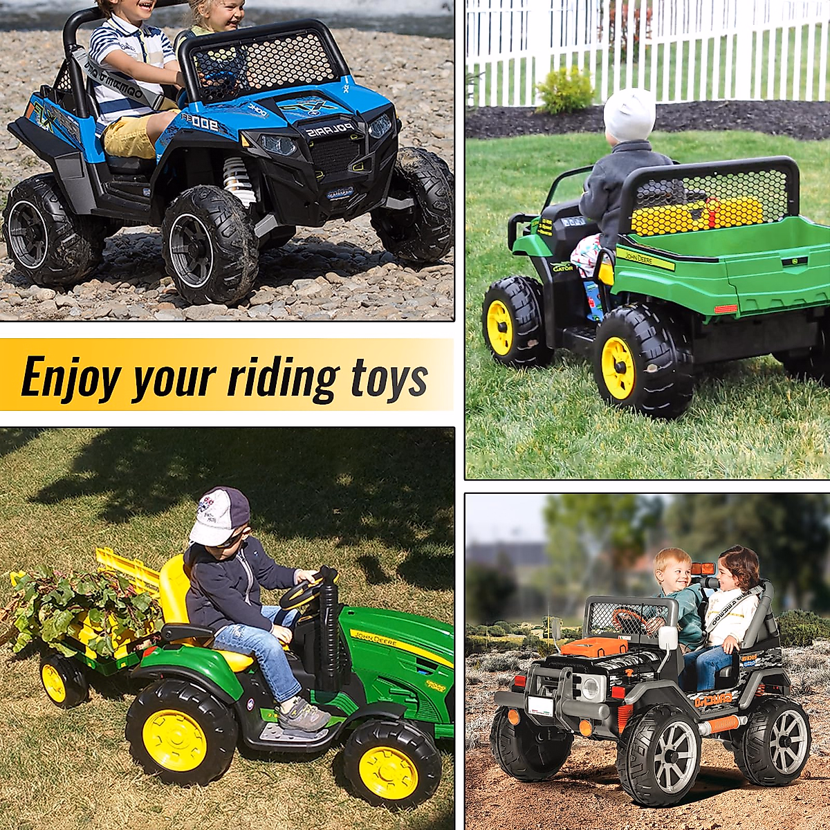 Azocek Power Wheels Adapter for Dewalt 20V Battery with Wire Harness Connector Compatible with Peg-Perego Children Ride-on Car, 12AWG Wire with 40A Fuse