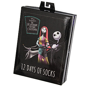 Disney Nightmare Before Christmas 12 Days of Socks Ankle and Crew Character Designs 12 Pair Socks Box Set