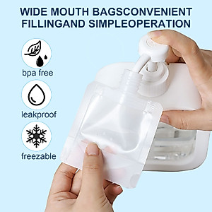 OUFAN Travel Size Pouches for Toiletries,TSA Approved Leak-proof Travel Portable Fluid Packing Bags with Labels for Shampoo, Conditioner, Lotion (20PACK)