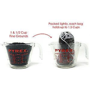 No Mess Cold Brew Coffee Filters - Easy, Single Use Filter Sock Packs, Disposable, Biodegradable Fine Mesh Brewing Bags for Concentrate, French/Cold Press Kit, Hot Tea in Mason Jar or Pitcher