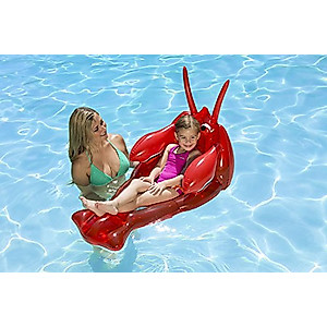 Poolmaster Lobster Lounge Ride-On , Red