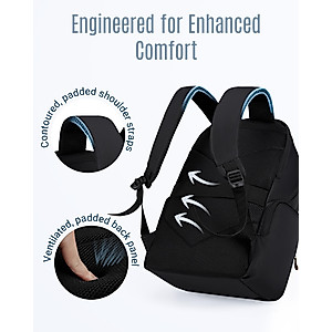 LIGHT FLIGHT Laptop Travel Backpack, 40L Flight Approved Carry on Backpack, Expandable Luggage Backpack Suitcase with Packing cubes, Large Black Weekend Backpack for Work Business Weekender Bag, Black