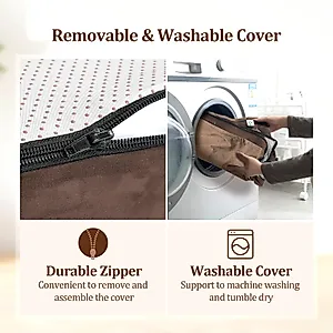 WEVEGO Jumbo Orthopedic Dog Bed, Large Dog Bed 7.87-inch Thick Gel Memory Foam with Pillow, Durable Flannel Fabric Dog Beds Large Sized Dog, Removable Cover & Waterproof Liner for Large Breed Dogs