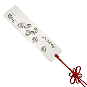 Houchu Metal Bookmarks Creative School Supplies Page Label Students Stationery Page Holder Learn Supplies Chinese Retro Style Book Page Marker(E)