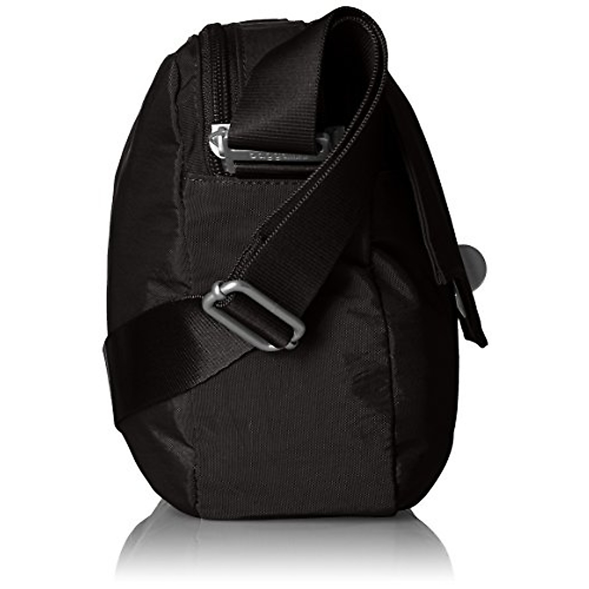 High Rise Silver Shoulder Bag, Black, One Size