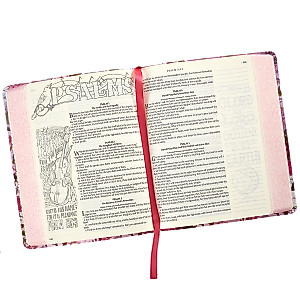 KJV Holy Bible, My Creative Bible, Faux Leather Flexcover - Ribbon Marker, King James Version, Pink Floral