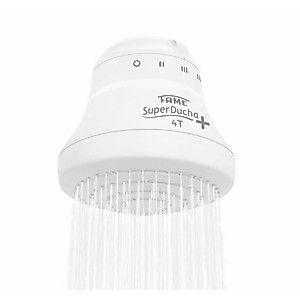 FAME - Electric shower 110V - 4 temperatures. Includes: Head, hose with hand head + support, installation tube, free spare resistance included - Calentador de Agua Electrico.