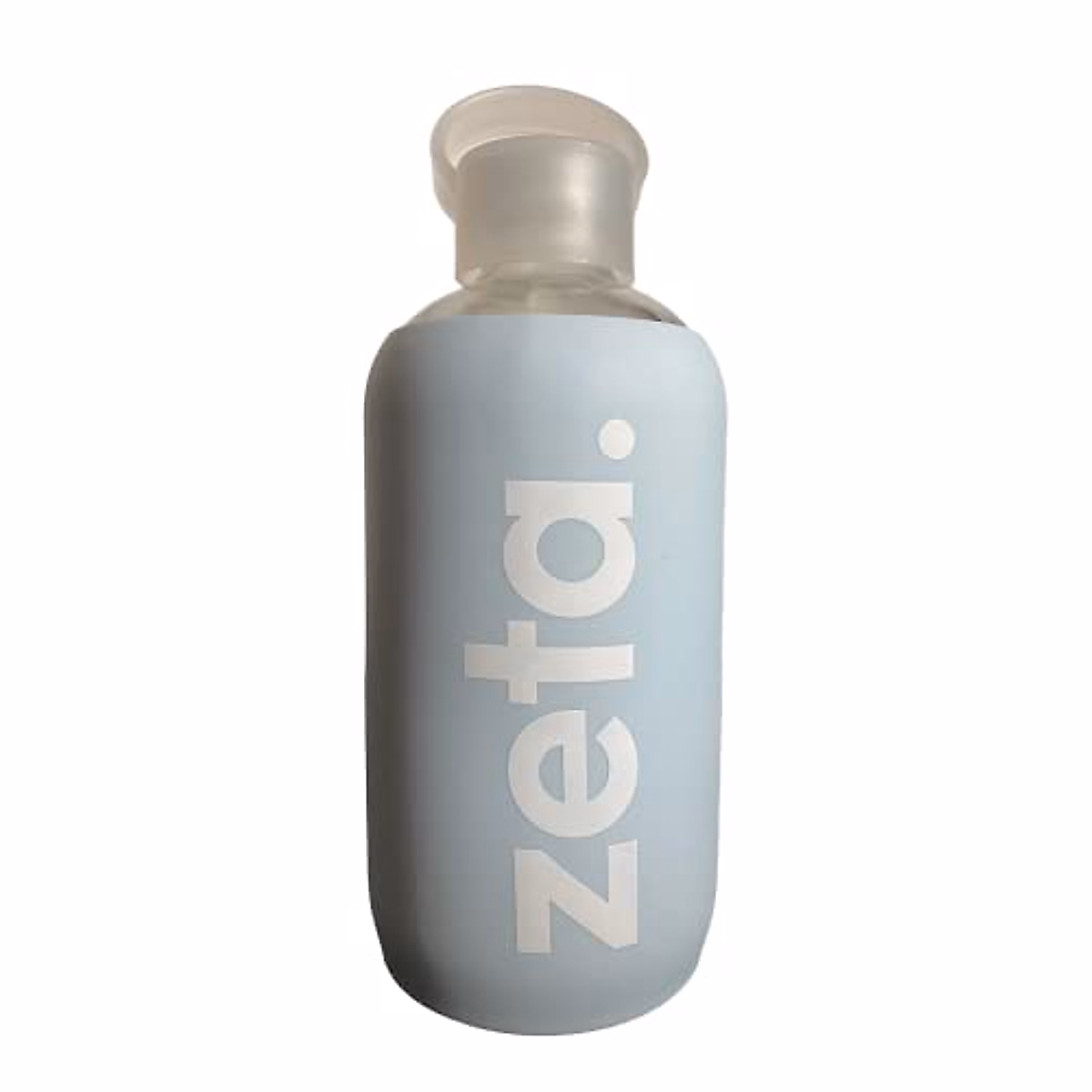 Sorority Shop Zeta Tau Alpha Glass Water Bottle with Silicone Sleeve - 16 Oz Glass Water Bottle, Reusable Glass Water or Juice Bottle with Cap