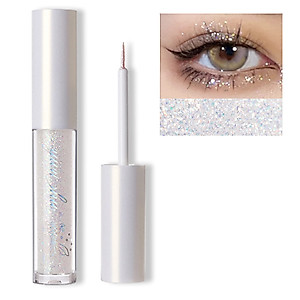 Erinde Liquid Glitter Eyeshadow, White Eyeshadow Stick, 12PCS White Eyeliner Pencil
