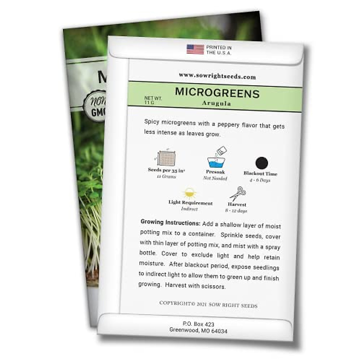 Sow Right Seeds - Microgreens Seed Sample Pack - 9 Packets of Healthy Superfoods to Sprout and Grow Indoors on Your Kitchen Counter. Broccoli, Cress, Sunflower, Arugula, Kale, Radish, Pea, and More
