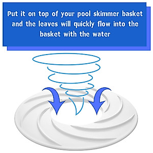 Pool Skimmer Basket 8 inch Solar Pool Skimmer No Hands Skimmer Basket Pool Basket Skimmer Pool Cleaner Basket Skimmer Basket for in Ground Pool for Reduce Pool Cleaning Times (2 Pcs)