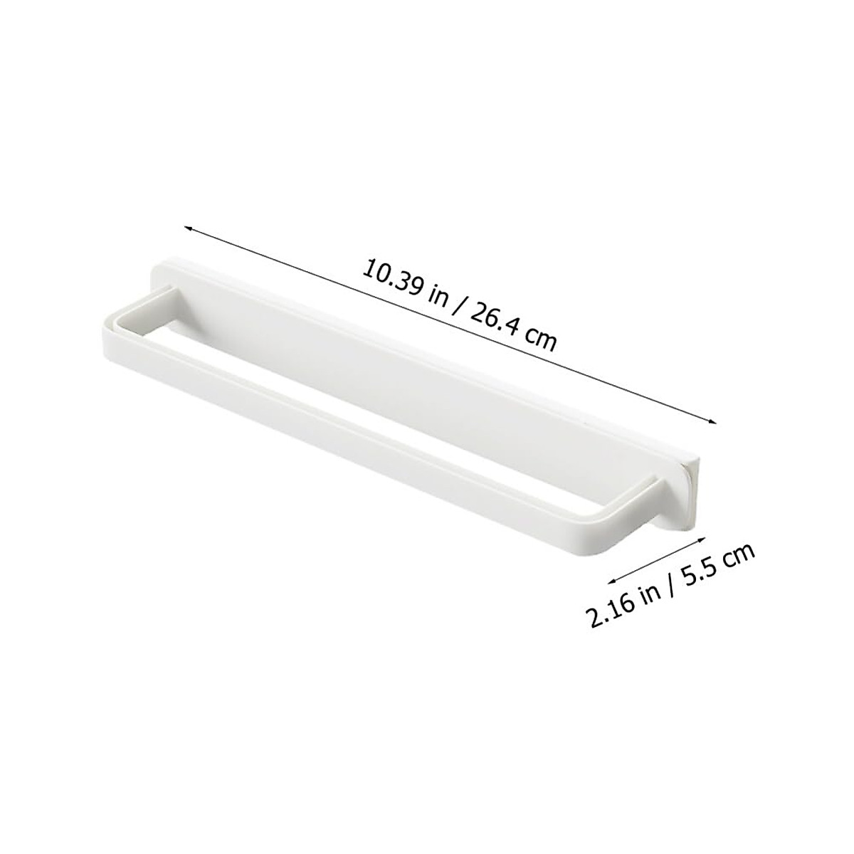 2pcs Sliding Rack Hand Towel Rack Punch Towel Wall Mounted Towel Holder Bathroom Towel Rods Coat Hangers Space Saving Towel Bar Organizer Stand Baby Rag Rack White Abs Scarf